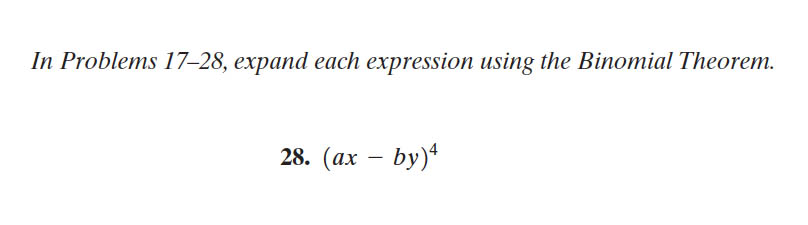Solved In Problems 1 7-28, expand each expression using the | Chegg.com