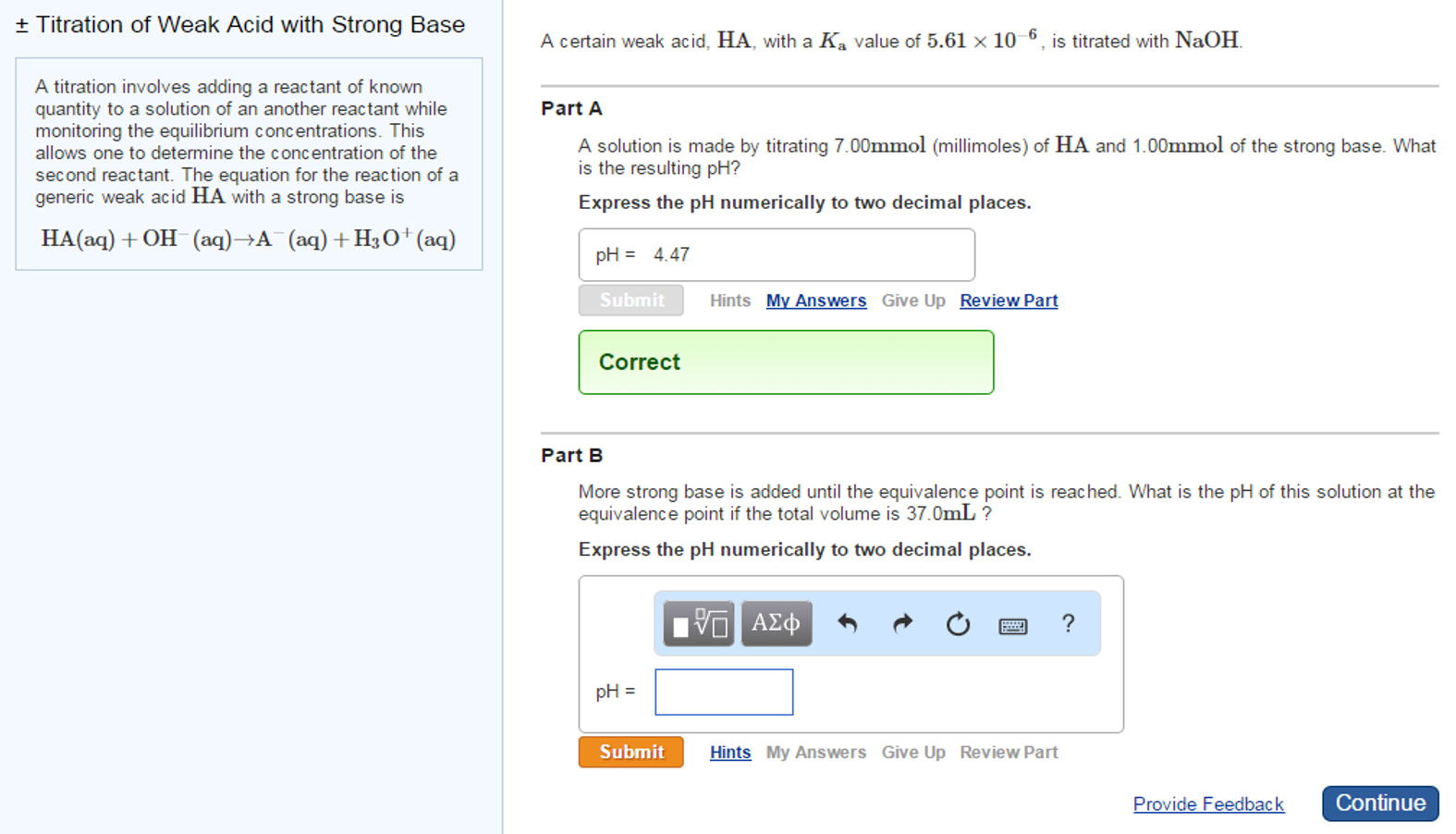 Solved A titration involves adding a reactant of known | Chegg.com