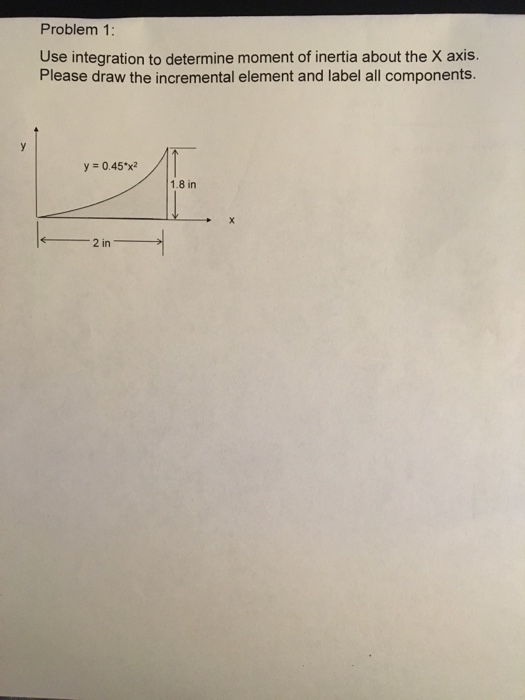 Solved Use integration to determine moment of inertia about | Chegg.com