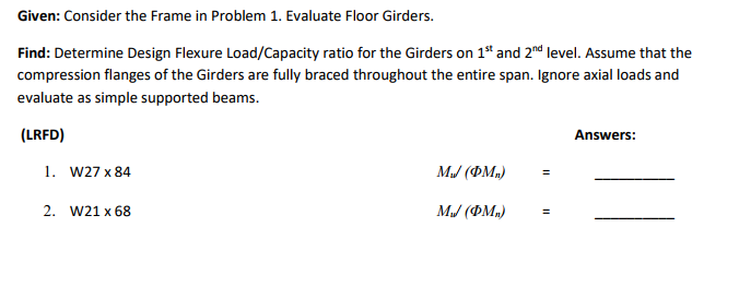 Given: Consider the Frame in Problem 1. Evaluate | Chegg.com