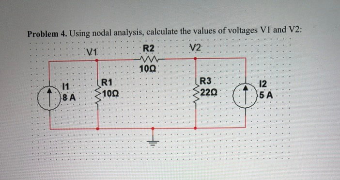 Solved Using nodal analysis, calculate the values of | Chegg.com
