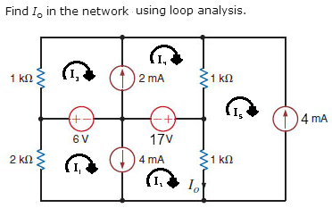 Solved Find I0 in the network using loop analysis. | Chegg.com