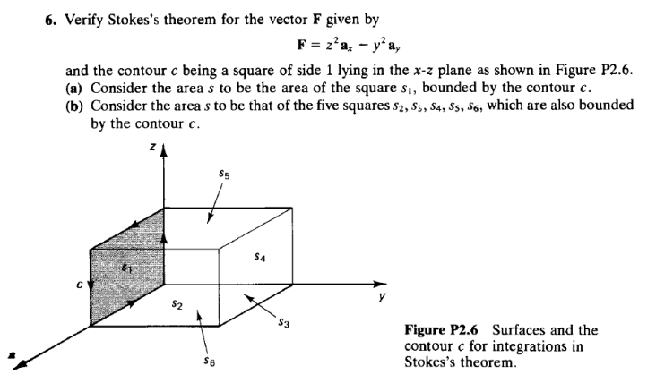 6. Verify Stokes's theorem for the vector F given by | Chegg.com