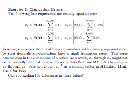 The following four expressions are exactly equal to | Chegg.com