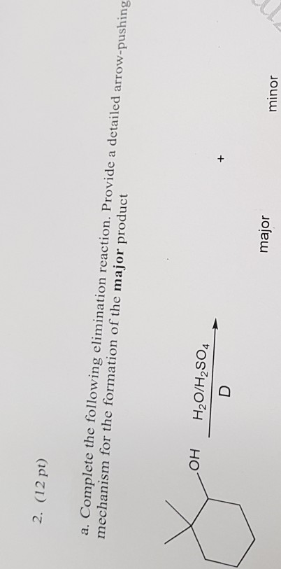 Solved complete the following elimination reaction. provide | Chegg.com