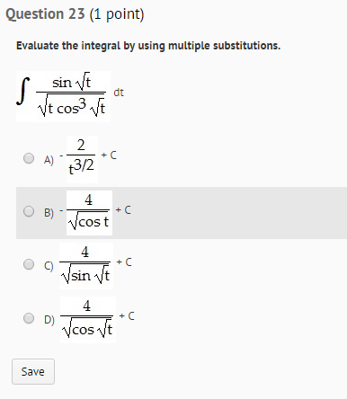 Solved Evaluate the integral by using multiple substitutions | Chegg.com