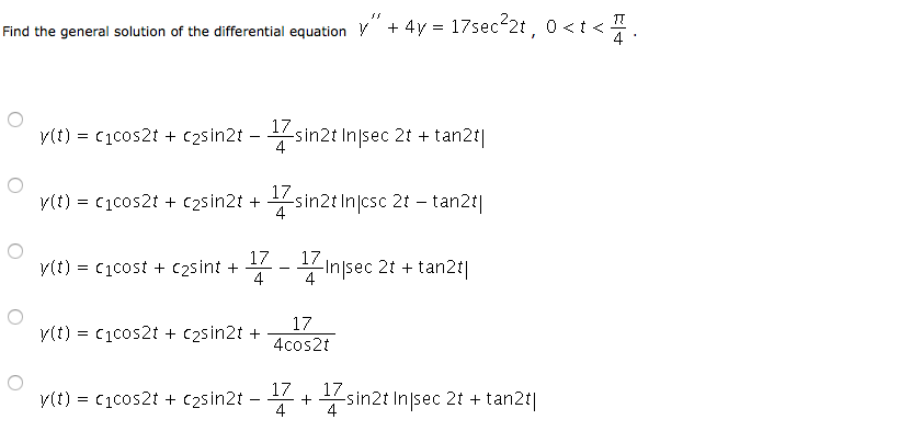 Solved Find the general solution of the differential | Chegg.com