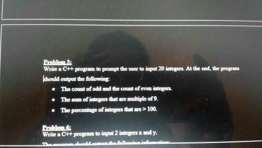 Solved Problem上 Write a C program to prompt the user to | Chegg.com