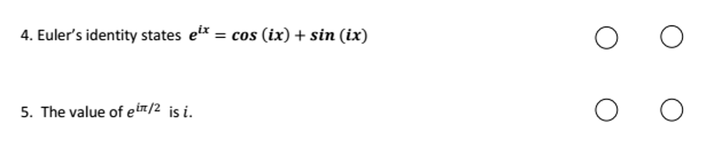 Solved Euler's identity states e^ix = cos (ix) + sin (ix) | Chegg.com