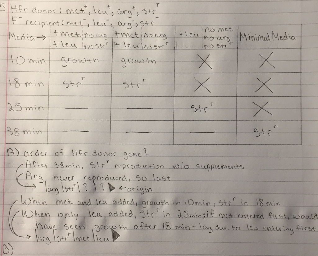 Solved An interrupted mating (conjugation) experiment is | Chegg.com