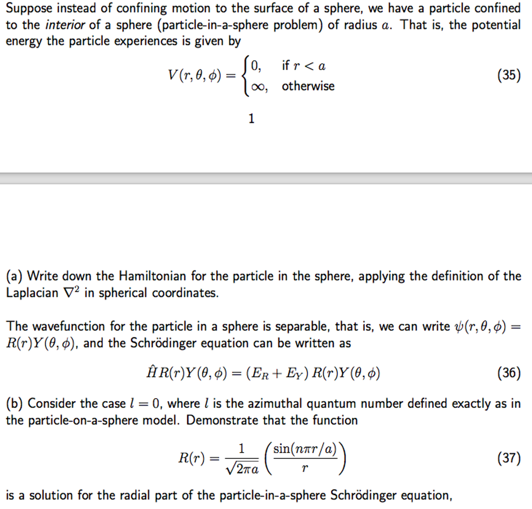 Solved Suppose Instead Of Confining Motion To The Surface Of