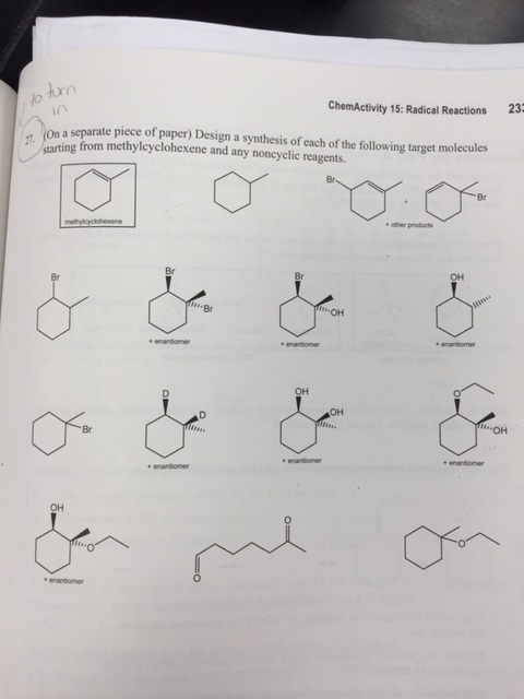 Solved Design a synthesis of each of the following target | Chegg.com