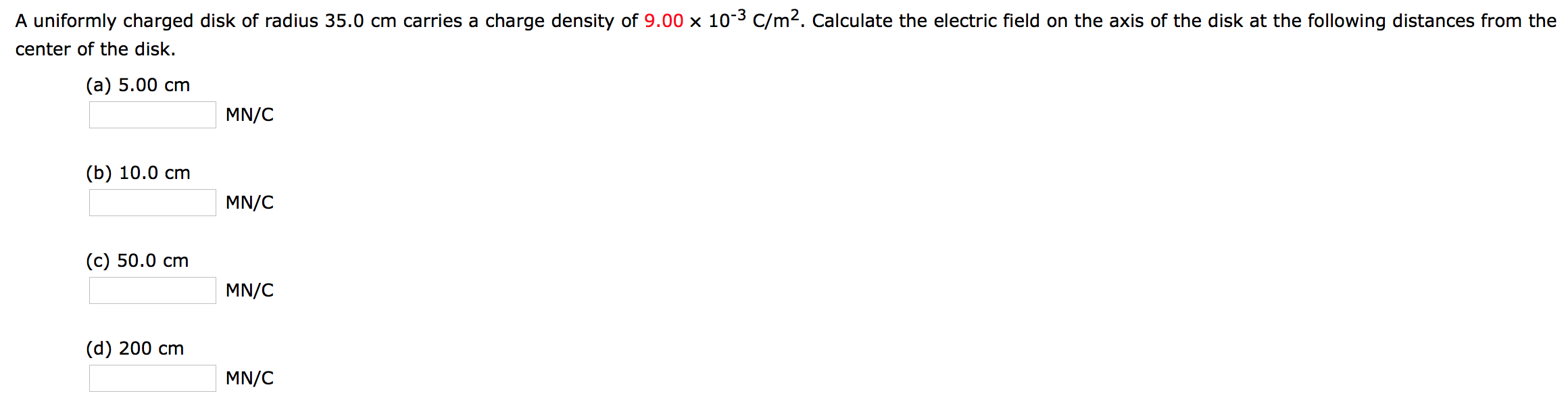 Solved: A Uniformly Charged Disk Of Radius 35.0 Cm Carries... | Chegg.com