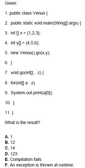 Solved Given 1. public class Venus 2. public static void | Chegg.com