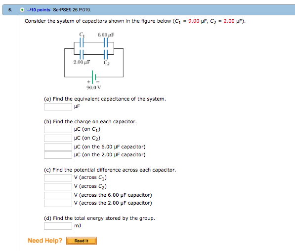 Solved Consider the system of capacitors shown in the figure | Chegg.com