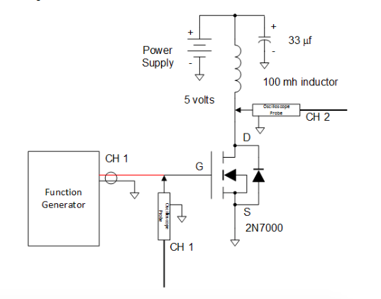 The circuit below using the 2N7000 MOSFET as a driver | Chegg.com