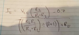 Solved BJT DC Analysis Formula Derivation for Emitter | Chegg.com