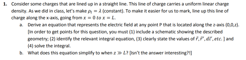 Solved Consider some charges that are lined up in a straight | Chegg.com
