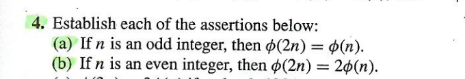 Solved 4. Establish each of the assertions below: (a) If n | Chegg.com