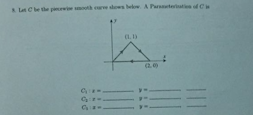 Solved Let C be the piecewise smooth curve shown below. A | Chegg.com