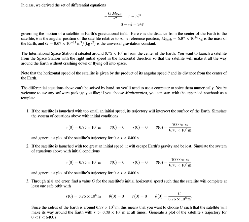 any input on how to code this in Mathematica? | Chegg.com