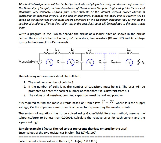Solved All submitted assignments will be checked for | Chegg.com