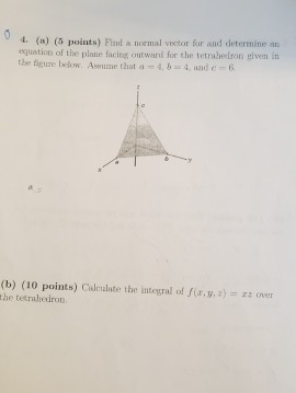 Solved Find a normal vector for and determine an equation of | Chegg.com