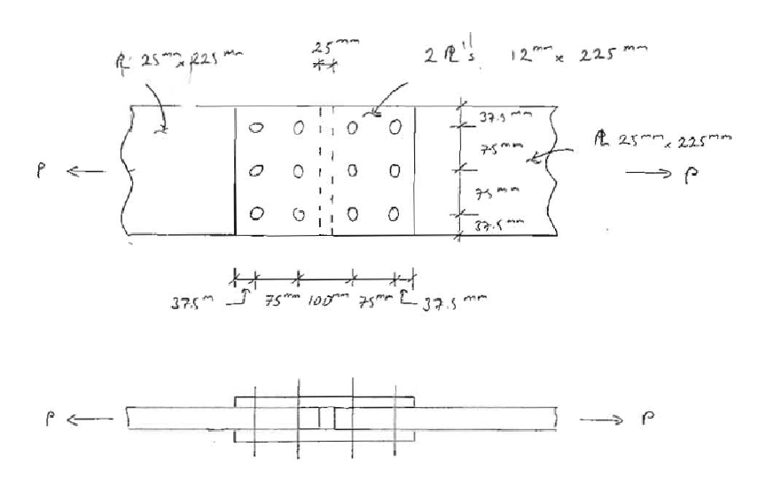 Solved EN 10025-2 Grade S235 M22-8.8 Bolts (standard holes): | Chegg.com
