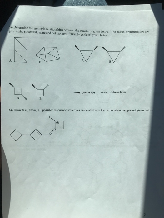 Solved Determine the isomeric relationships between the | Chegg.com