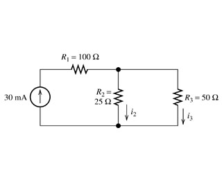Solved Use the current-division principle to calculate the | Chegg.com