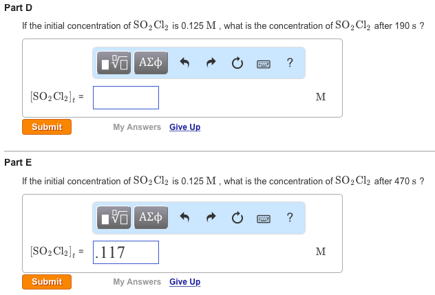 Solved The decomposition of SO2Cl2 is first order in SO2Cl2 | Chegg.com