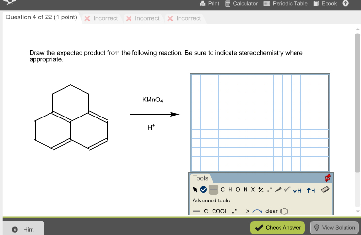 Solved Draw The Expected Product From The Following