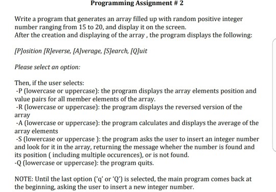 Solved Programming Assignment # 2 Write a program that | Chegg.com