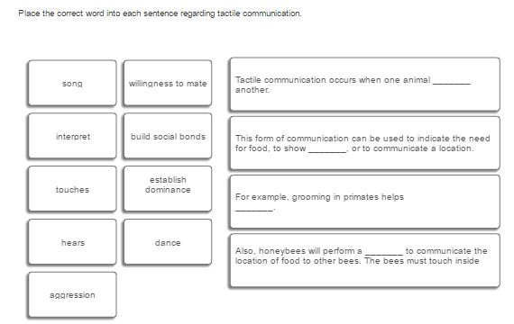 Solved Place the correct word into each sentence regarding | Chegg.com