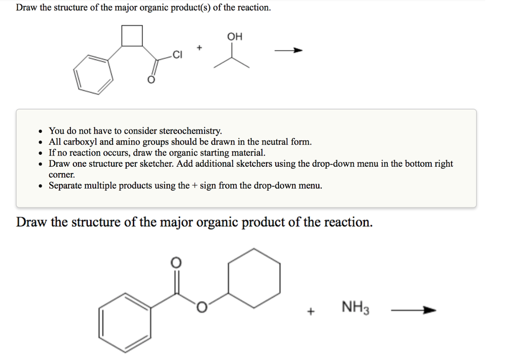 Solved Draw the structure of the major organic product(s) of | Chegg.com