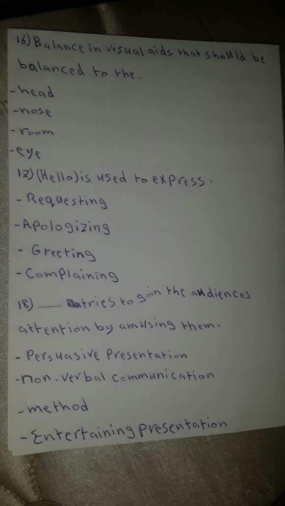 Solved 14) Balance in visual aids hat should be balanced to | Chegg.com