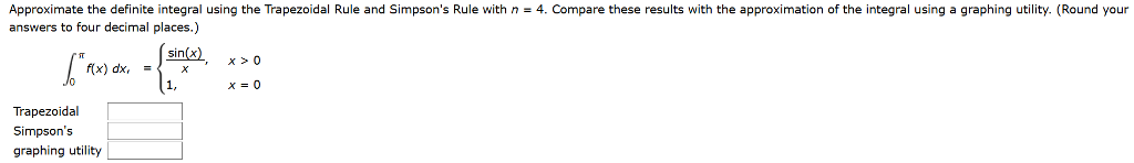 Solved Approximate the definite integral using the | Chegg.com