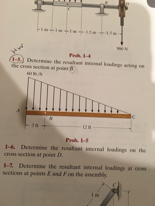 Solved Determine the resultant internal loadings acting on | Chegg.com
