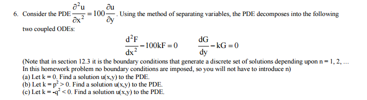 Solved Using the method of separating variables, the PDE | Chegg.com