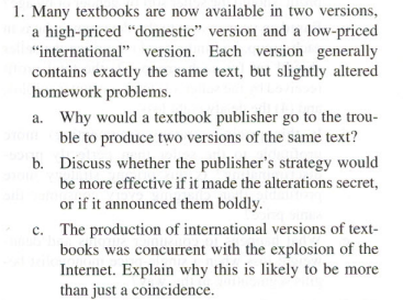 Solved Many textbooks are now available in two versions, a | Chegg.com