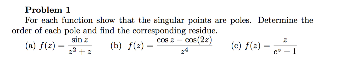 Solved For each function show that the singular points are | Chegg.com