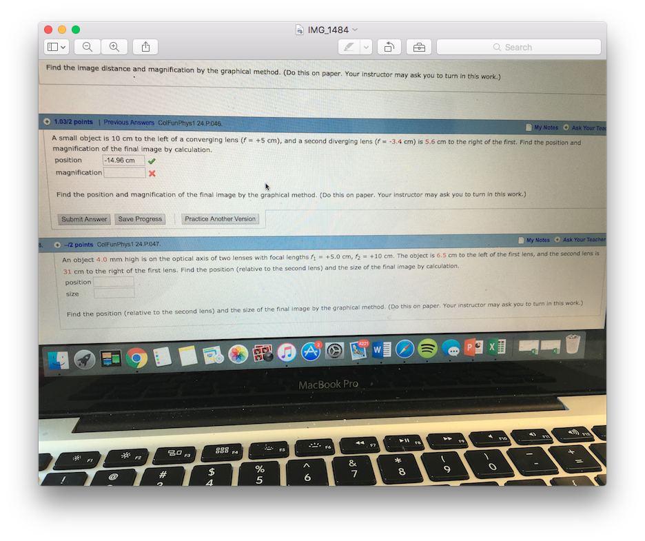 Solved Find the image distance and magnification by the | Chegg.com