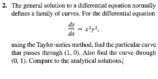 Solved 2. The general solution to a differential equation | Chegg.com