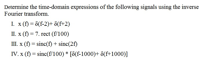 Solved Determine the time-domain expressions of the | Chegg.com