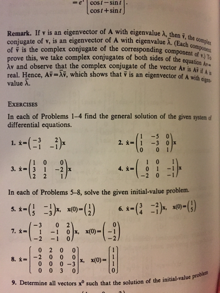 Solved =e. I cost-sin 1 |. cos t +sin Remark. If v is an | Chegg.com