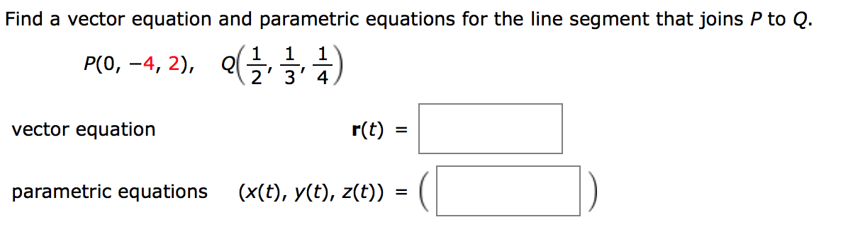 Solved Find A Vector Equation And Parametric Equations For