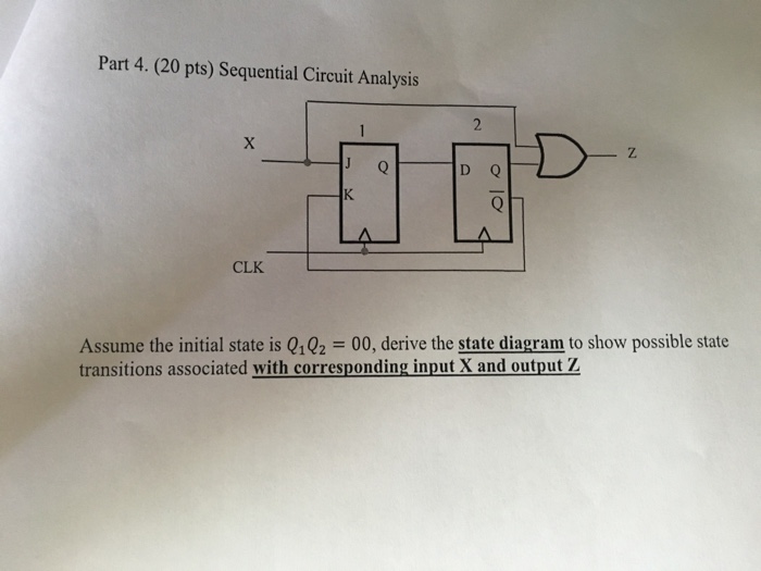 Solved Sequential Circuit Analysis Assume the initial state | Chegg.com