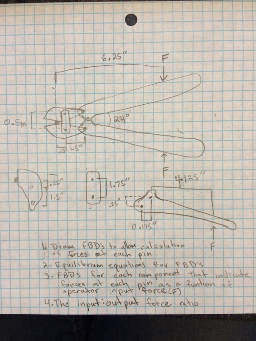 Solved Dram FBD's allow calculation of forces of each pin | Chegg.com