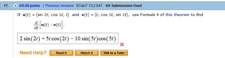Solved If u(t) = left angular bracket sin 2t, cos 5t, t | Chegg.com