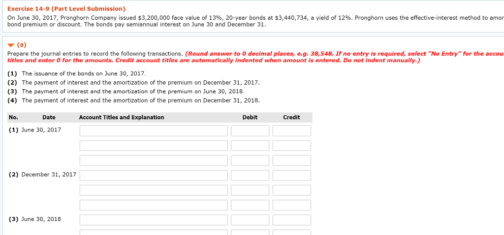 Solved Exercise 14-9 (Part Level Submission) On June 30, | Chegg.com